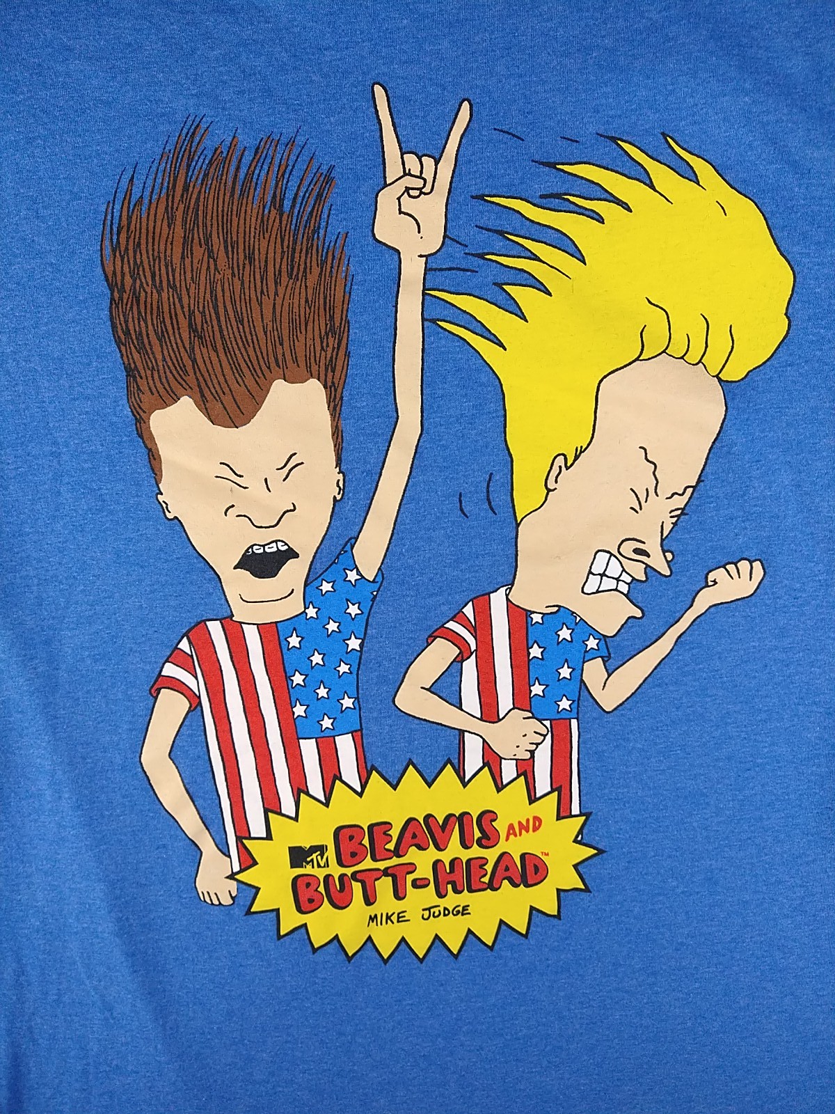 MTV Beavis and Butt-Head Mike Judge Blue T-Shirt (Mens Size M Medium ...